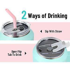 DLOCCOLD 50 oz Mug Tumbler with Handle and Lid, Large Insulated Tumbler with Straw, Reusable Stainless Steel Big Tumbler, Double Wall Metal Travel Jug Water Bottle, Sweat-proof, Dishwasher Safe