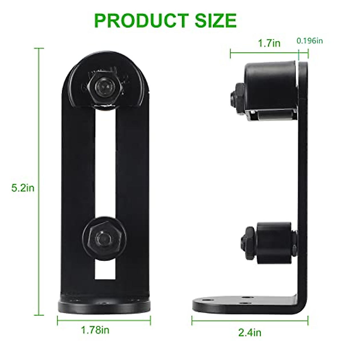 Sliding Barn Door Floor Guide Bearing Design, Barn Door Floor Guide Adjustable Rollers at The Bottom Sturdy and Durable Steel Frame.