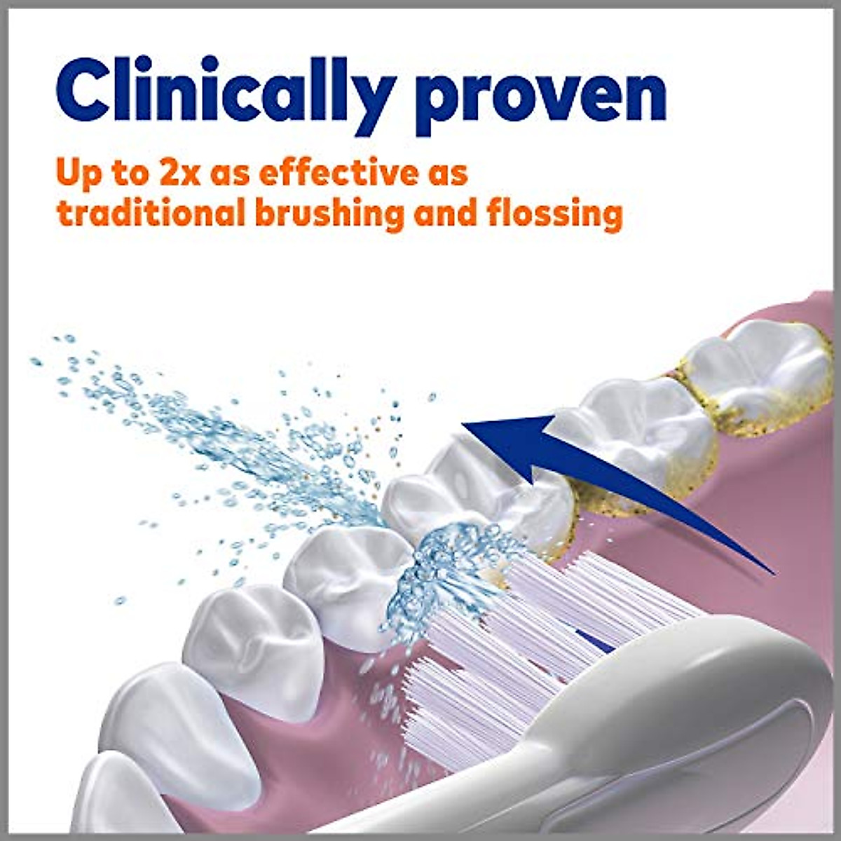 Waterpik Sonic-Fusion Professional Flossing, Electric Toothbrush & Water Flosser Combo in One, SF-02, White