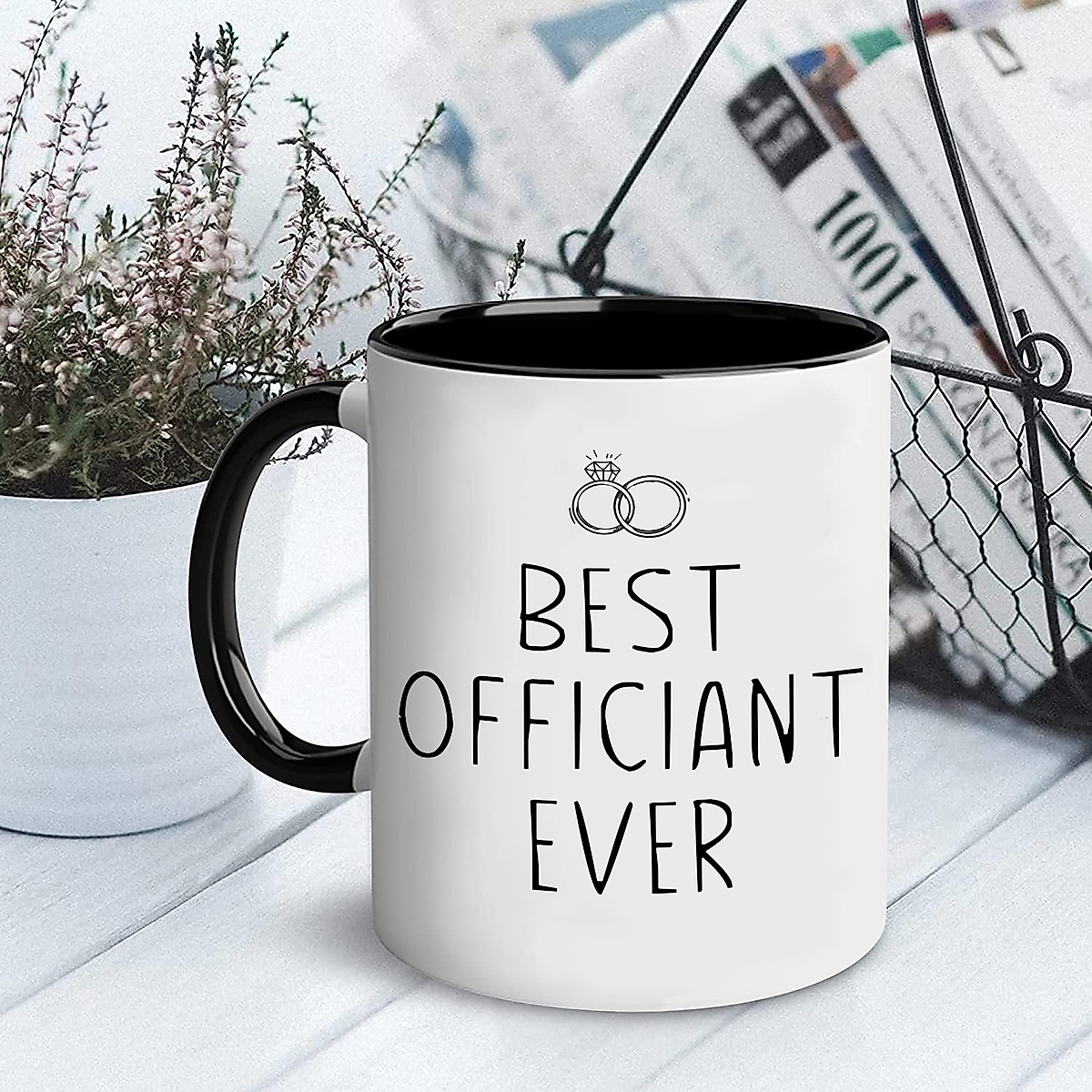 AWE-CREATIVES Personalized Best Officiant Ever Coffee Mug, Custom Mug Gift For Wedding, Officiant Mug, Wedding Officiant Gifts For Couple, Coffee Mug Gifts From Bride And Groom