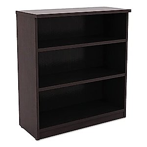 Alera ALEVA634432ES Valencia Series 31-3/4 in. x 14 in. x 39-3/8 in. Three-Shelf Bookcase - Espresso