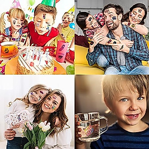 8 Sheets (96PCS) Disco Temporary Tattoos Birthday Party Decorations Supplies Tattoos Stickers Cute Party Favors Kids Girls Boys Gifts Classroom School Prizes Themed