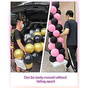 YALLOVE Heavy Duty Metal Balloon Column Stand Kit LZ-SSG6, 2 Set of 80 Inch Height Adjustable Balloon Tower Holder for Indoor and Outdoor Event and Party Decoration, Easy Assemble and Disassemble