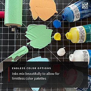 Speedball Water-Soluble Block Printing Ink Starter Set, 4-Color Set, 1.25-Ounce Tubes