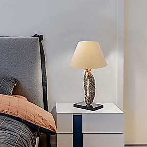 ALUCSET Medium Lamp Shade, Barrel Fabric Lampshade for Table Lamp and Floor Light,7x13x7.8 inch, Natural Linen Hand Crafted, Spider (Pale-Yellow W/ Golden flecks Linen Fabric)