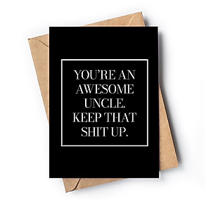 Uncle Birthday Card - Happy Birthday Uncle Card - Father's Day Card for Uncle - Funny Birthday Card for Favorite Uncle - Appreciation Card from Niece or Nephew - Thank You Card for Uncle to be