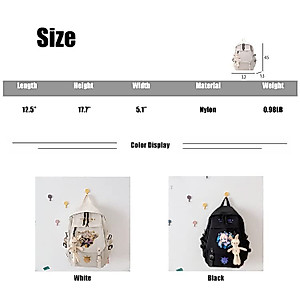 Dalicoter Genshin Impact Backpack Klee Backpack Printed Laptop Bookbag 17" Large Capacity Travel Black BackPack With Gift