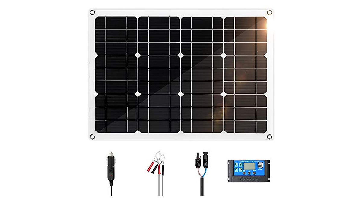 Himino 40W Solar Panel Kit for 12V Batteries and Off-Grid Use