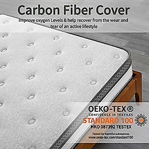 Coolvie Queen Mattress, 10 Inch Comfy Cool Memory Foam and Innerspring Hybrid Mattress, with Individually Pocket Coils, Cushioning Euro Top and Breathable Hypoallergenic Knitted Cover