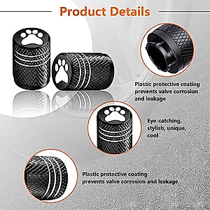 Kewucn 5 PCS Tire Valve Stem Cap, Aluminum Alloy Valve Stem Cover with Rubber Ring Plastic Liner, Corrosion Resistant Leak-Proof Wheel Valve Covers for Car Truck Motorcycle Bike