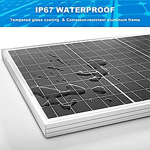 Nicesolar 100W 12V Solar Panel kit Monocrystalline Off Grid System Battery Charger for RV Boat Trailer Cabin Garden Shed Home, with 20A Charge Controller for Sealed Gel Flooded and Lithium Batteries