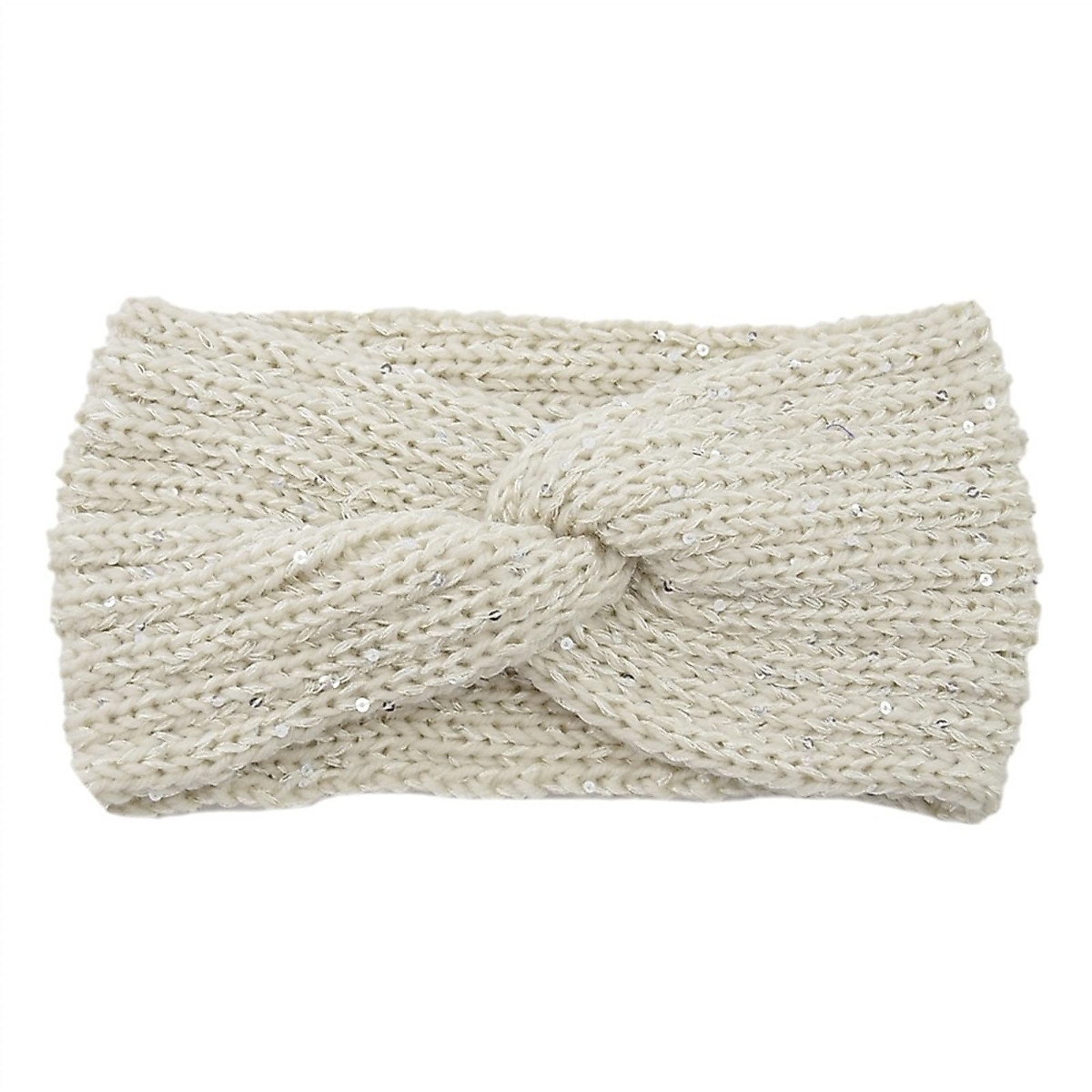 WTAIS Knitted Sequin Cross Hair Band Warm Sports Headband Ear Protection Head Cover Face Wash Wool Hair Band Braided Headband 1Pcs (Color : 5-01)