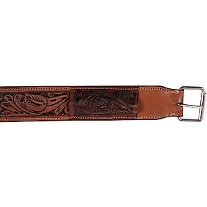 WEMBILS Equitack Western Horse Saddle Back Cinch Flank Strap Rear Girth Leather Buckskin Billet Keeper (Leather, 40 inches)