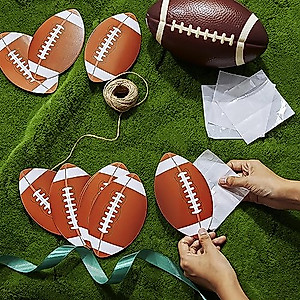 Tenceur 80 Pcs Sports Party Cutout 5.91 Inch Sports Party Decorations Paper Ball Cut Outs with Glue Point Dots Bulletin Board Decorations(Football)