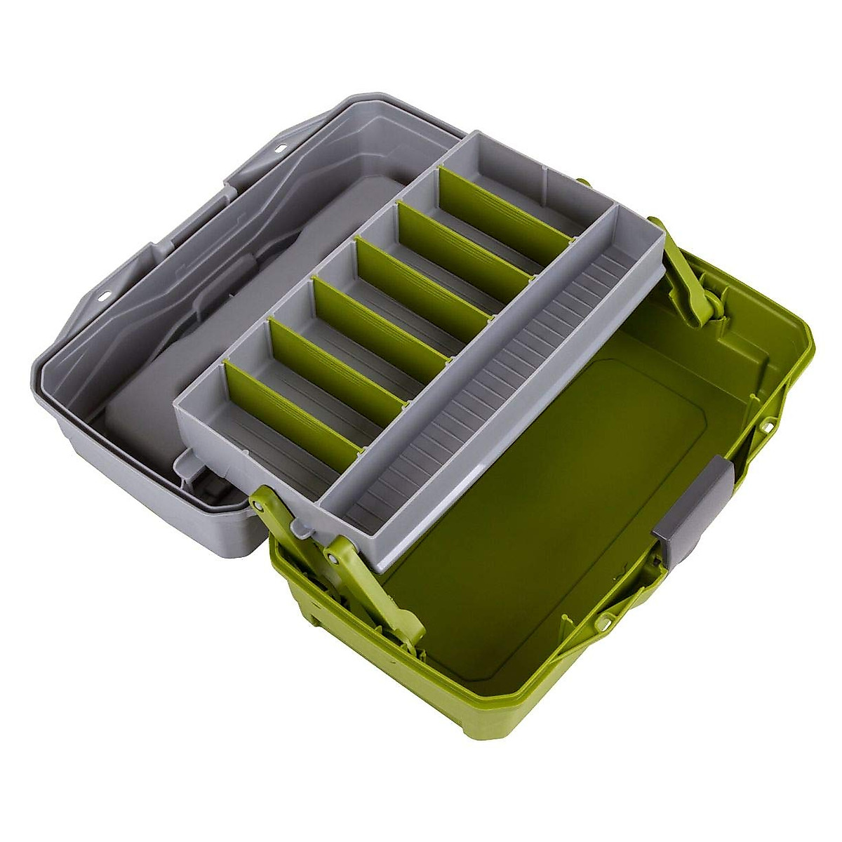 Flambeau Outdoors 6381TB 1-Tray Classic Tray Tackle Box, Portable Tackle Storage - Green/Gray