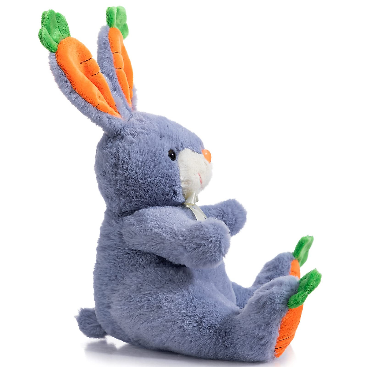 HollyHOME Plush Bunny Stuffed Animal Cute Carrot Rabbit Plush Birthday Easter Gift for Kids 15 inch