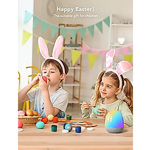 Govee RGBIC Easter Night Light, Sound Machine, Bluetooth Speaker in One, 60+ Music, Game & Sence Modes, Portable Table Lamp with Charging Base, White Noise Machine, Sleep Trainer for Gentle Wake Up