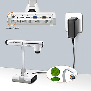TAIFU AC Adapter for Elmo TT-12 TT-12ID TT12 TT12ID TT-02 9419 TT-02s Projector Interactive Document Camera #1331 P/N : Elmo 5ZA0000104C 12 Volts Power Supply Cord Cable PS Wall Home Battery Charger
