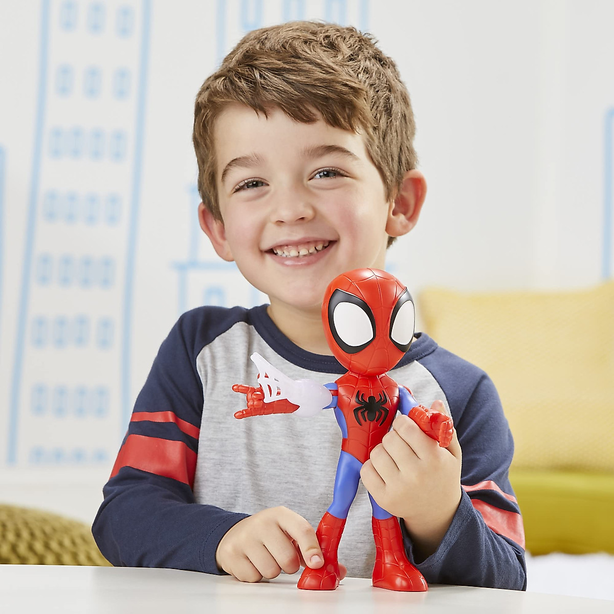 Spidey and His Amazing Friends Supersized Spidey 9-inch Action Figure, Preschool Super Hero Toy for Kids Ages 3 and Up