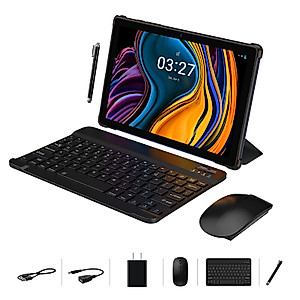 YOTOPT Android 12 Tablet, 10 inch Tablets 4GB RAM, 64GB ROM 1TB Expand, Android Tablet IPS HD Touch Screen, Dual Camera, Bluetooth, Parent Control, WiFi Tablet, Blue