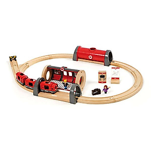 Brio - 33513 Metro Railway Set | Dynamic 20 Piece Wooden Train Set with Interactive Accessories | Perfect for Kids Ages 3 and Up | Fosters Creativity and Motor Skills