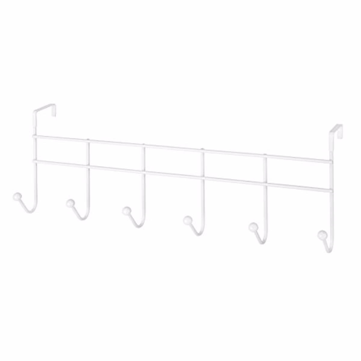 Whitmor Over the Door 6 Hook Rack White