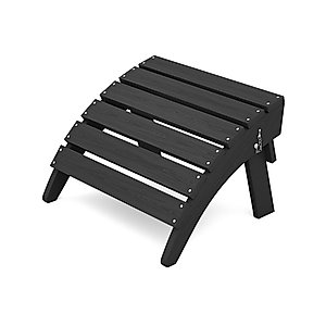 KINGYES Folding Adirondack Ottoman for Adirondack Chair, Black