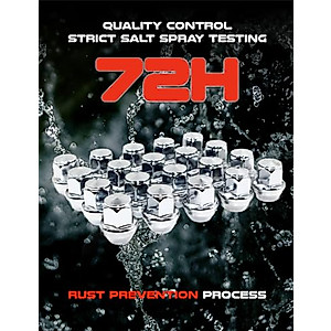 Set of 20 Veritek 12x1.5mm 3/4 19mm Hex 1.25 Inch 31.75mm Length Chrome OEM Factory Style Large Acorn Seat Lug Nuts for Ford Focus Fusion Escape Lincoln MKC MKZ Factory Wheels