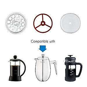 French Press Filter Replacement Parts - 3 Pcs Set for Easyworkz 34 oz Coffee press Cafetiere