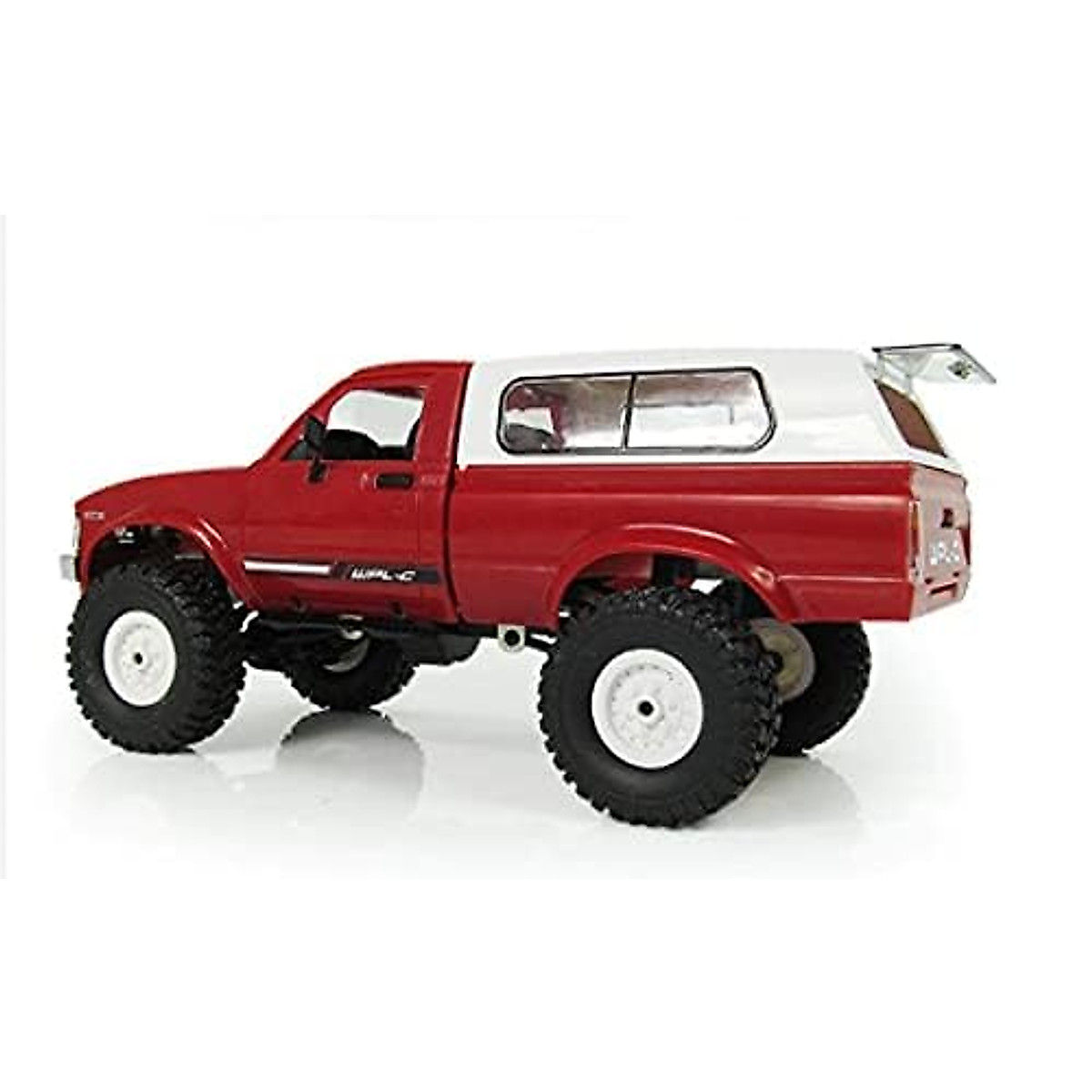 FMTStore WPL C24 1/16 2.4GHz 4WD RC Car Crawler w/Headlight Remote Control Crawler Off-Road Pick-up Truck RTR Toy Boy, Girl and Adult (Red)