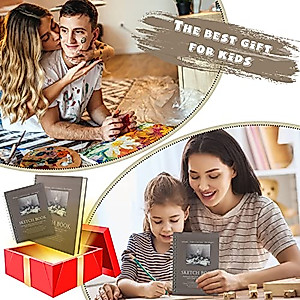 Sketch Book 5.5x8.5 - Small Sketchbook for Drawing - Spiral Bound Art Sketch Pad, Pack of 2, 200 Sheets (68 lb/100gsm), Acid-Free Drawing Paper for Artists Kids Teens & Adults