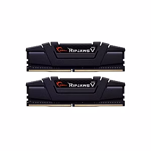 G.SKILL Ripjaws V Series DDR4 RAM 64GB (2x32GB) 2666MT/s CL18-18-18-43 1.20V Desktop Computer Memory UDIMM - Black (F4-2666C18D-64GVK)