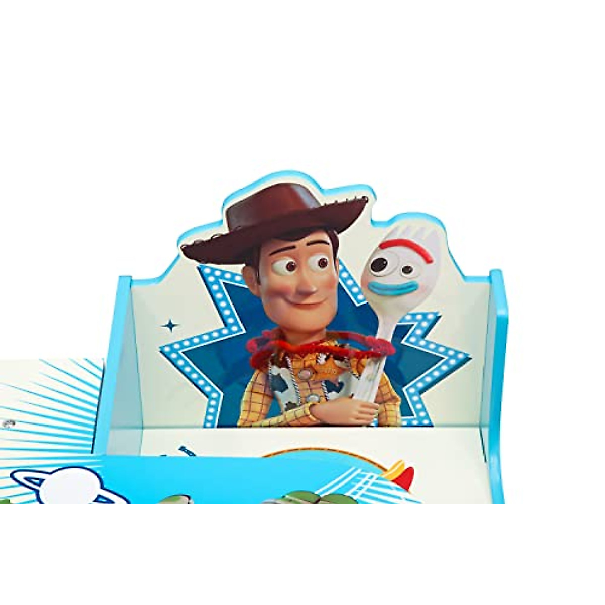 Delta Children Chair Desk with Storage Bin + Design and Store 6 Bin Toy Storage Organizer, Disney/Pixar Toy Story (Bundle)