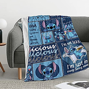 Flannel Blanket Soft Comfortable and Throw Warm Blanket Fits Couch Sofa Bedroom Living Room Suitable for Kids Adults 60"x50"