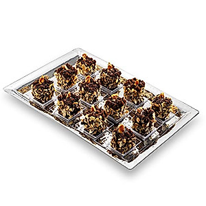 James Scott Rectangle Serving Tray Hammered Stainless Steel, Multipurpose for Kitchen, Dining, Bathroom 11x16 inch