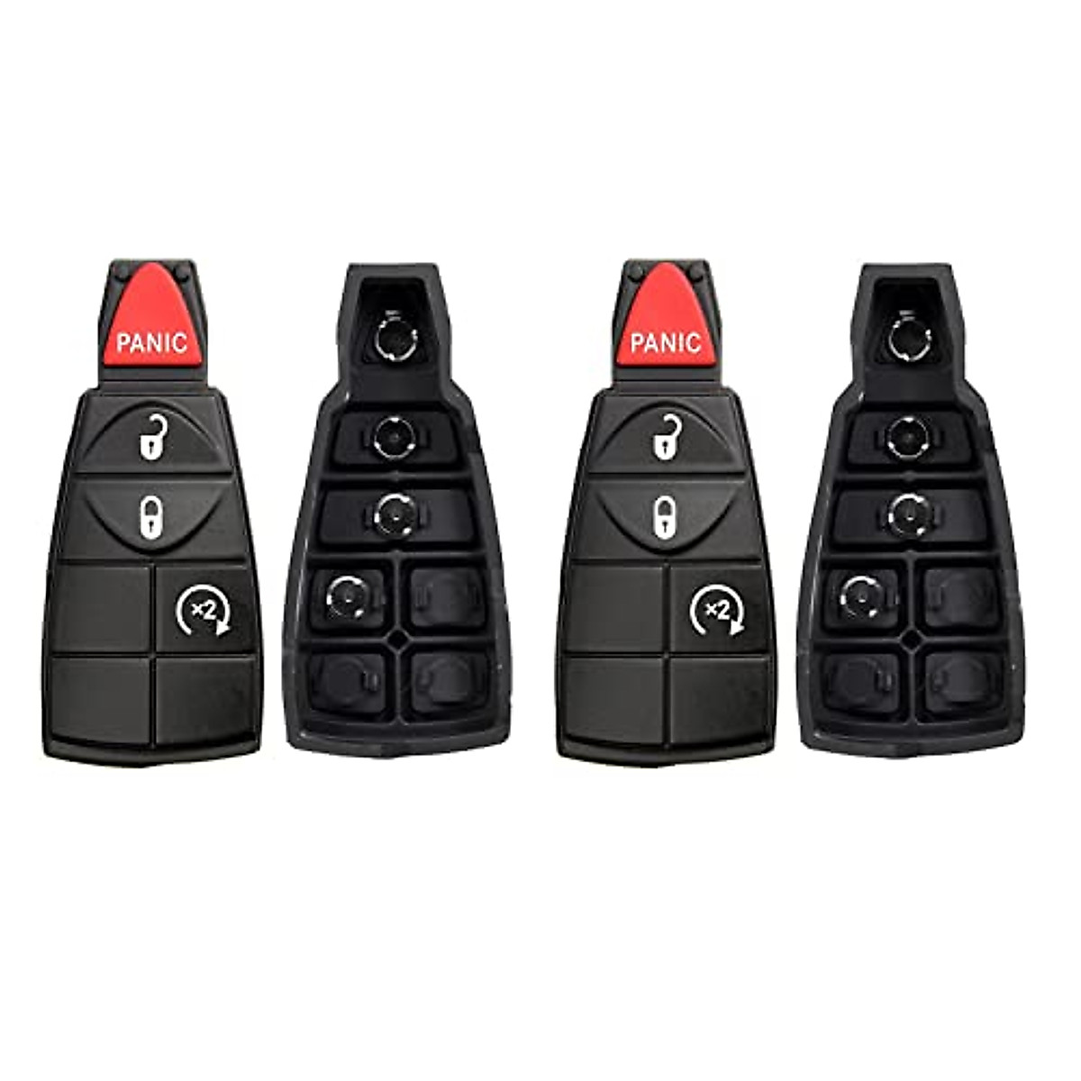 Lot of 2x New Replacement Key fob Rubber Button Compatible with & Fit For RAM Chrysler Dodge Jeep
