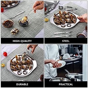 YARNOW 2pcs Stainless Steel Escargot Plates Dishes 12 Compartment Holes Escargot Baking Dishes for Snail BBQ Mushroom Silver