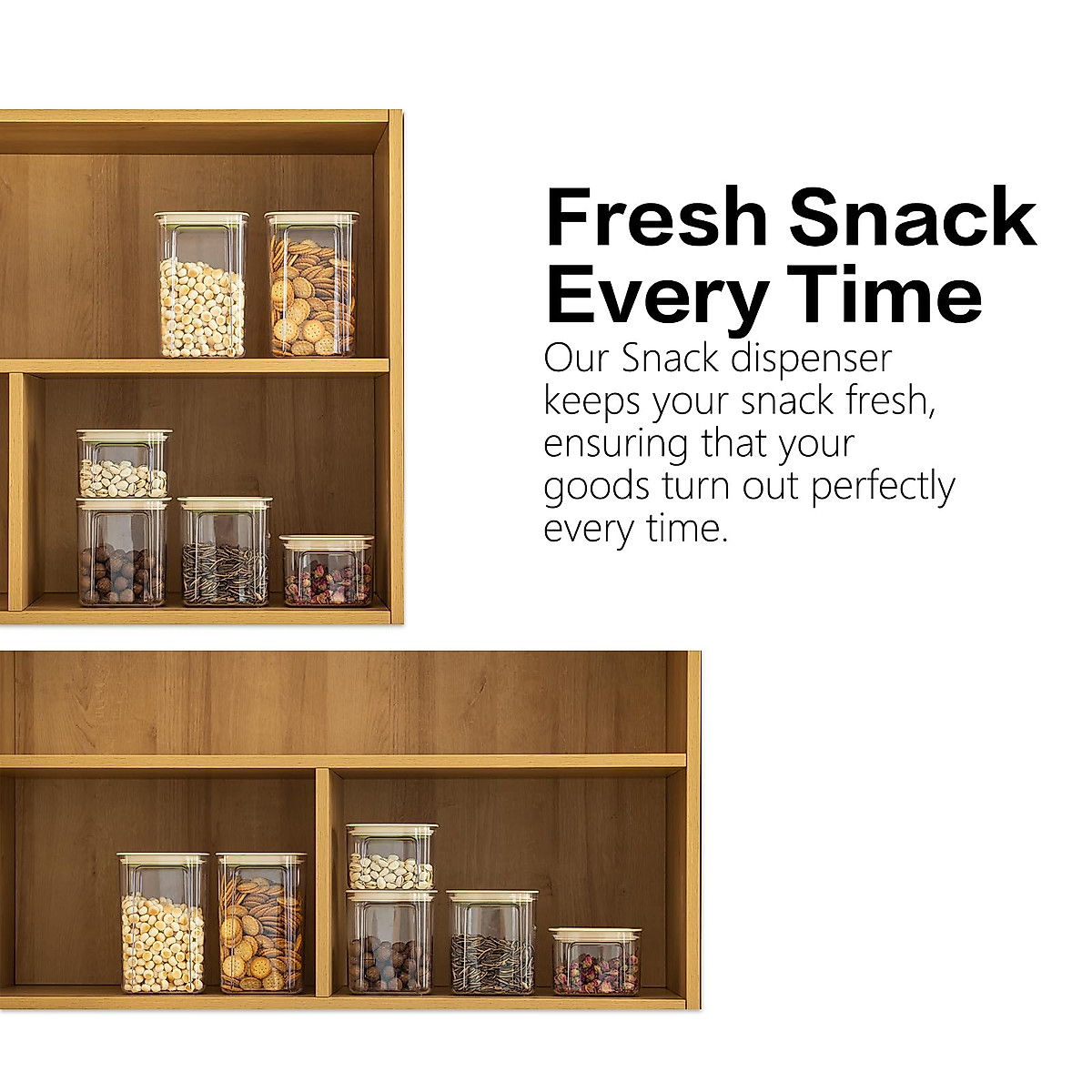 LivLab 600ML Storage Container Bin Rice Dispenser Food Cereal Container Bins Household (0.6L)