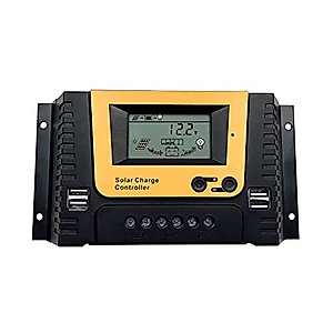 SOGTICPS 40A Charge Controller, PWM Solar Intelligent Controller Fit for Max 1920W Solar Power 12V 24V 36V 48V Lithium/AGM/Gel/Flooded Battery