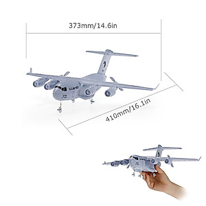 GoolRC C-17 RC Airplane, 2.4GHz 2CH Remote Control Airplane, Military Transport Aircraft with 373mm Wingspan, EPP Foam Fixed-Wing RC Plane, Easy to Fly for Beginners, Kids and Adults
