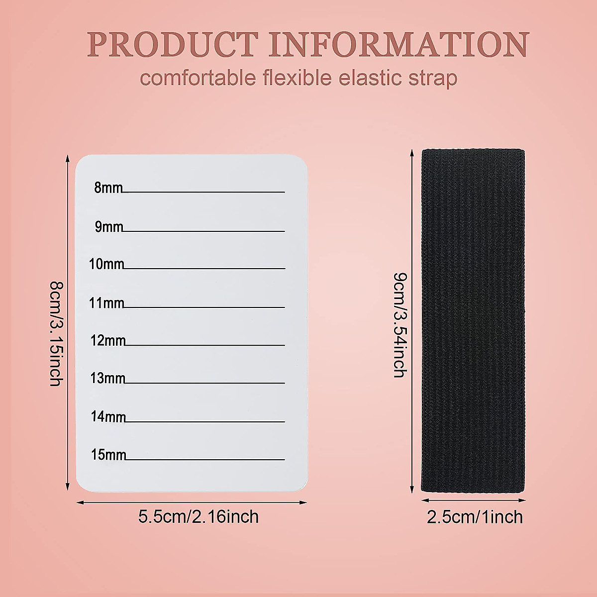 Maitys 6 Pieces Eyelash Extension Hand Plate Lash Holder Eyelash Extension Pallet Stand Holder Tray Tools with Adjustable Wrist Strap Strip for Makeup Lash(Simple Style)