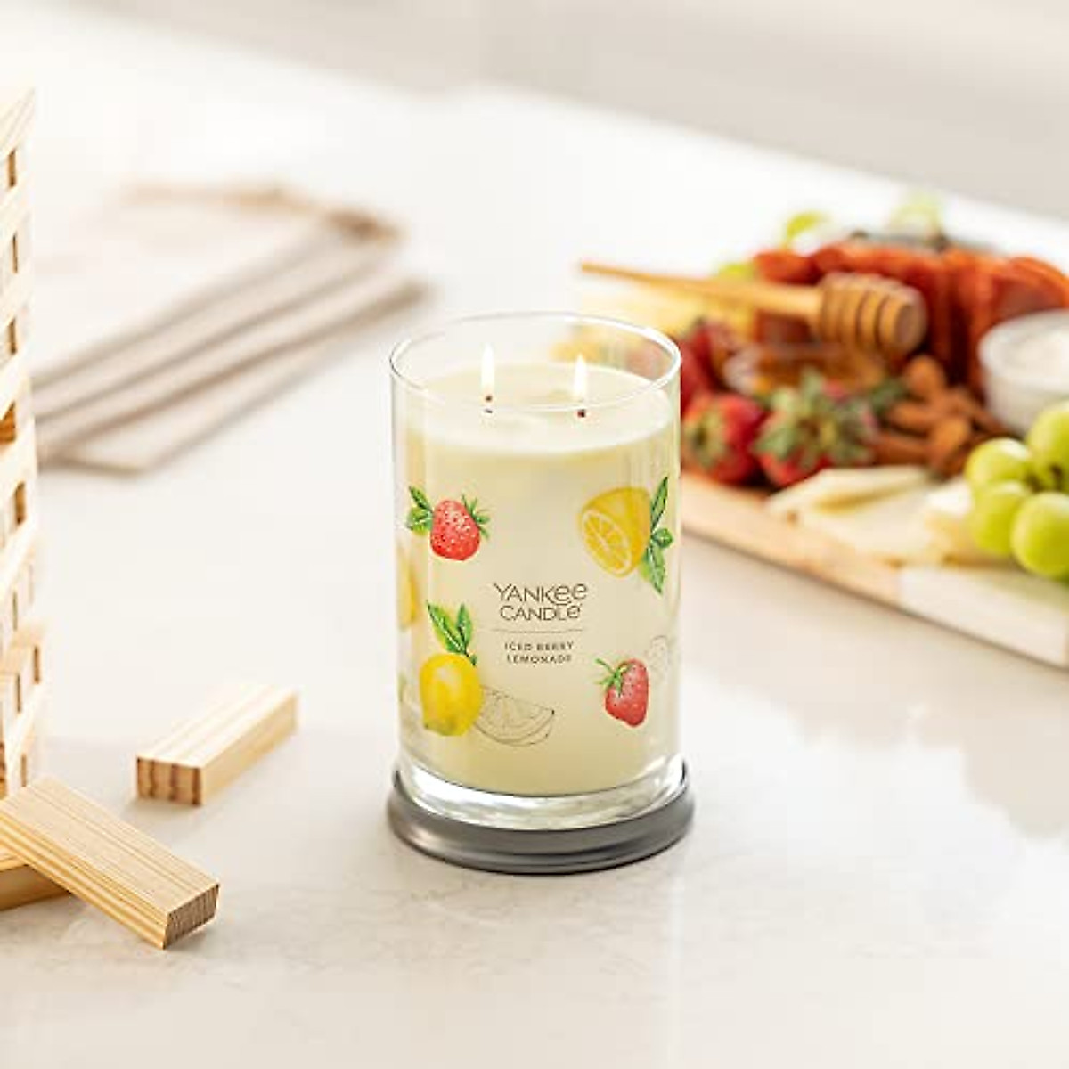 Yankee Candle Iced Berry Lemonade Scented, Signature Large 2-Wick Tumbler Candle, Over 60 Hours of Burn Time, Ideal for Patio Refreshment