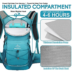 Hydration Backpack 25L, Hiking Backpack with 3L Water Bladder, Light Water Backpack for Camping Cycling or Daily Men Women