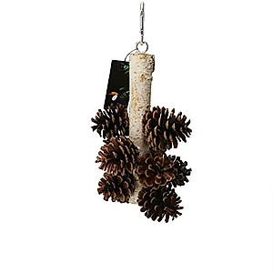 ATB2U 3 Packs Natural Bird Chewing Toys Swing Pet Bird Cage Toy for Parrotlets, Parakeets, Cockatiels and Lovebirds