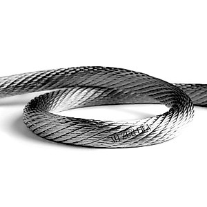 MIZUGIWA Stainless Steel Lanyard Cable,Tether Safety Wire for Loss Prevention 2 Loops w/Quick Release Ring & Rubber Coating 12" Set of 10