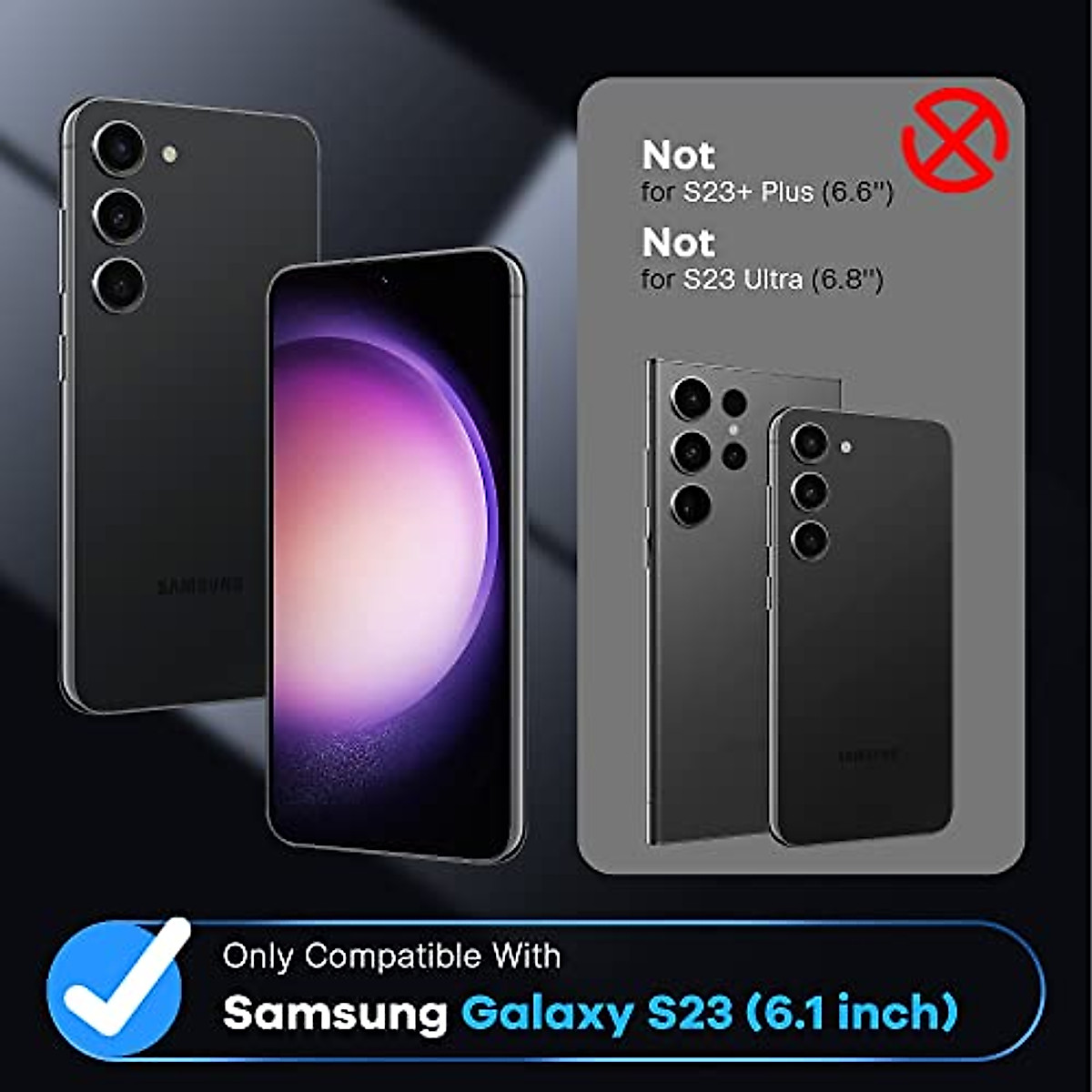 [4-Pack] FANGTIAN for Samsung Galaxy S23 Screen Protector 5G [Not Glass] - Film for S23 Screen Protector [7H Hybrid][Fingerprint Compatible][Alignment Tool][6.1Inch]