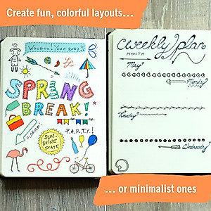 Ultimate Design Elements Planner Stickers Set - Value Pack of 24 Sheets - Clear Stickers, Banners, Arrows, Mandala Coloring - Cute Supplies and Accessories for Bullet Dotted Journals or Scrapbooking