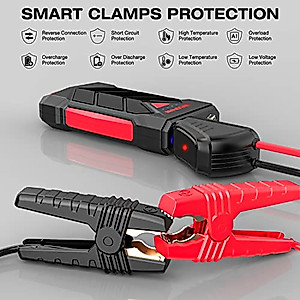 NEXPOW Portable Jump Starter,12V Car Battery Jump Starter Power Pack with USB Quick Charge (Up to 7L Gas or 5.5L Diesel Engine) Battery Booster with Built-in LED Light