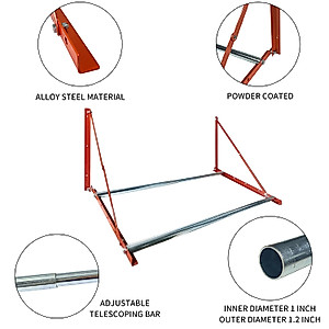 Heavy Duty Adjustable Wall Mounted Tire Rack,Folding and Adjustable 30"-48" Tire Storage Rack,Tire Rack for Garage With Telescopic Rods, Hanging Garage Tire Rack for Spare Car Wheel Rack 420 lb.