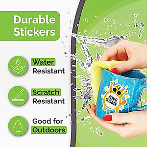 Premium Printable Vinyl Sticker Paper for Inkjet & Laser Printer - 34 Sheets Self-Adhesive Sheets Matte White Waterproof, Dries Quickly Vivid Colors, Holds Ink well- Tear Resistant